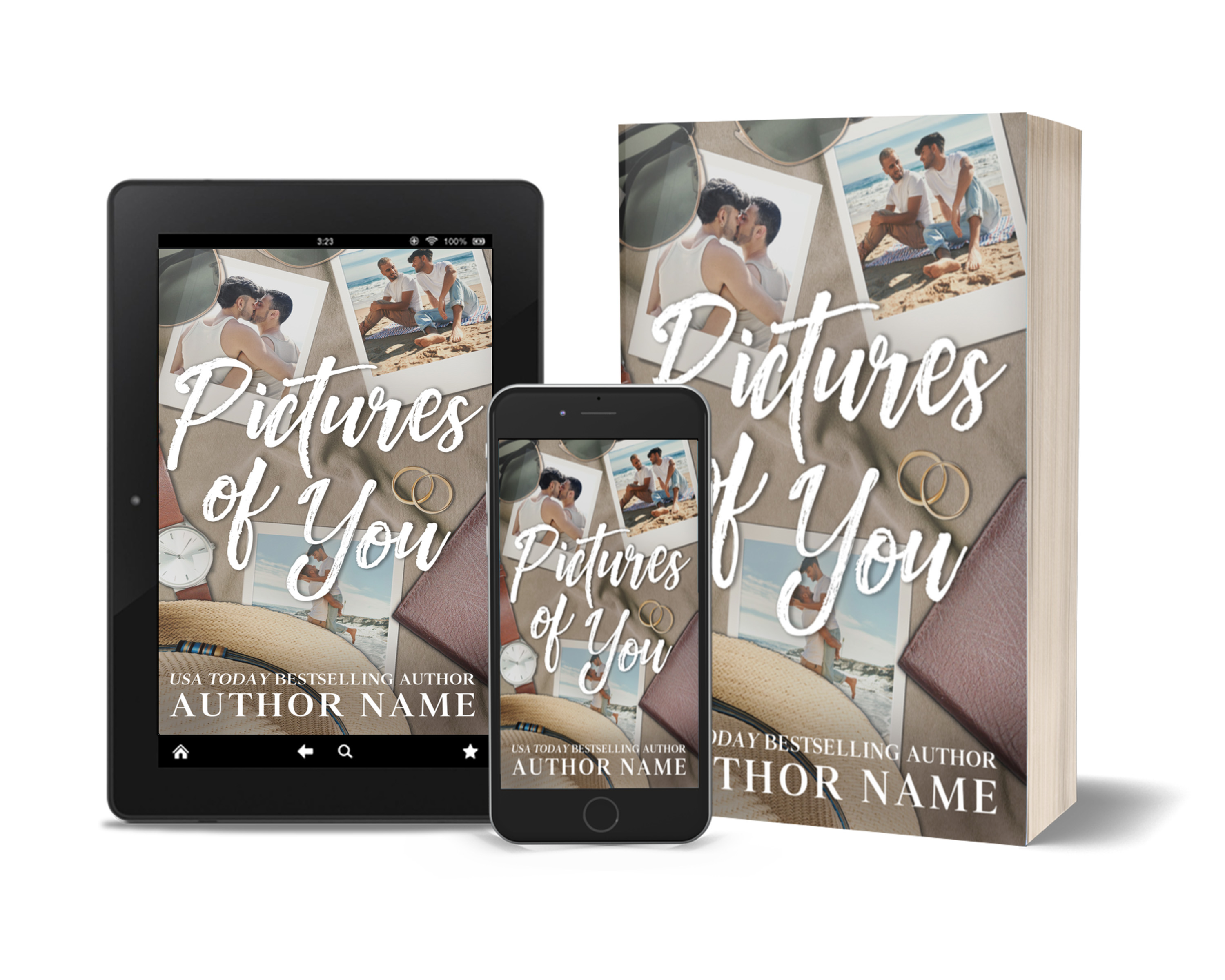 MM Romance Premade Book Cover with an Object Theme