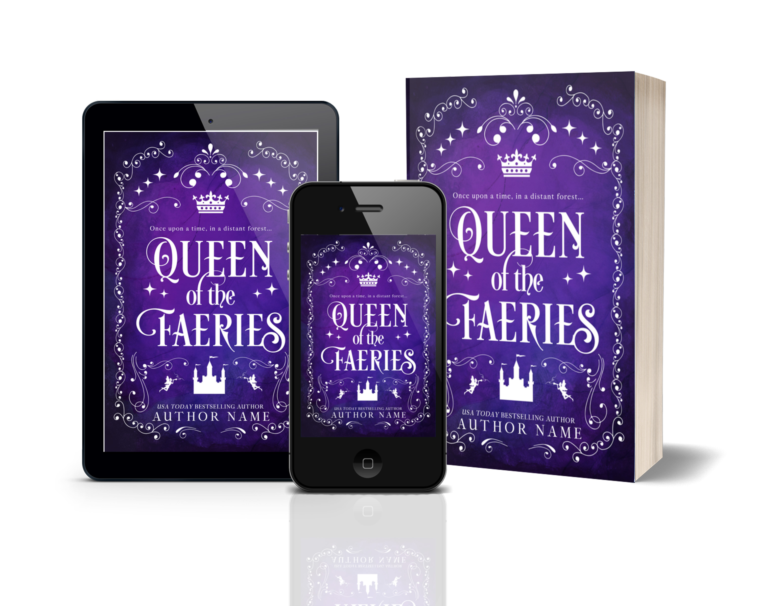 Premade Illustrated Book Cover for Fantasy or Romantasy Story